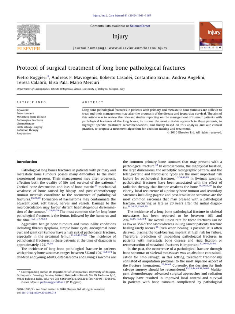 13.protocol of Surgical Treatment of Long Bone Pathological Fractures ...