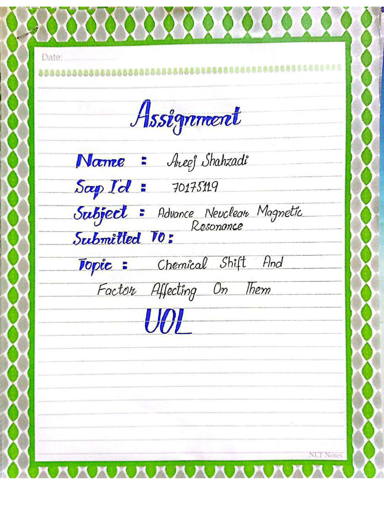 NMR assignment I-compressed-compressed | PDF