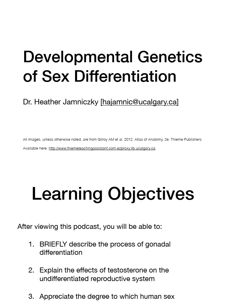 0.0.2 - 14 - Developmental Genetics of Sex Differentiation. | PDF ...