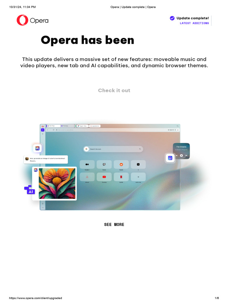 Opera _ Update complete _ Opera | PDF | Google Play | Smartphone