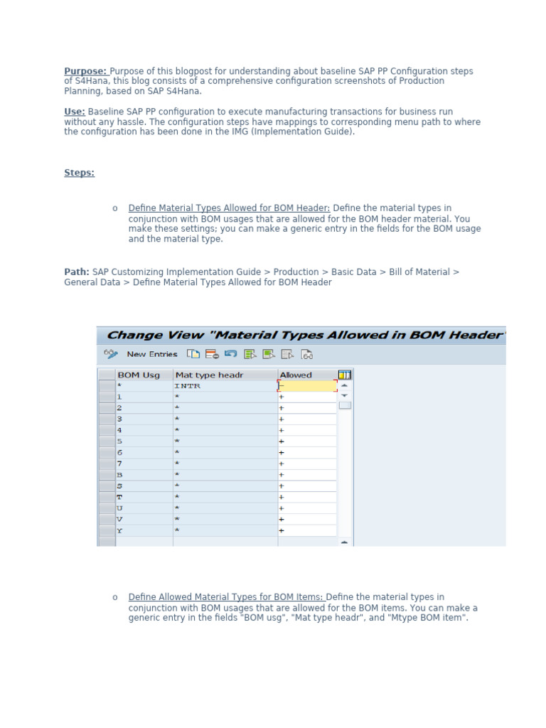 SAP S4Hana PP Configuration Guide | PDF | Computing