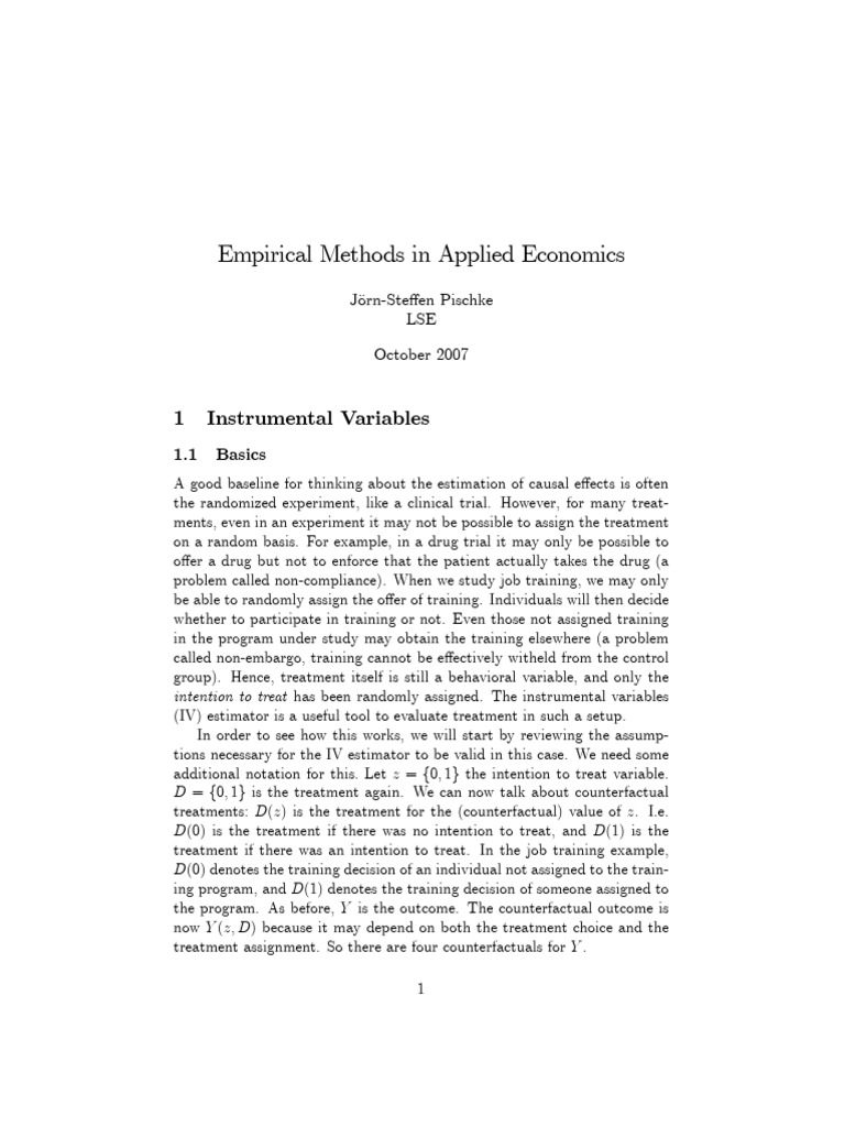 Instrumental Variables in RCT | PDF | Estimator | Bias Of An Estimator