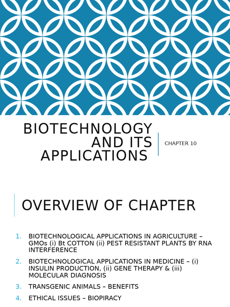 Biotechnology and Its Applications | PDF | Rna Interference | Rna
