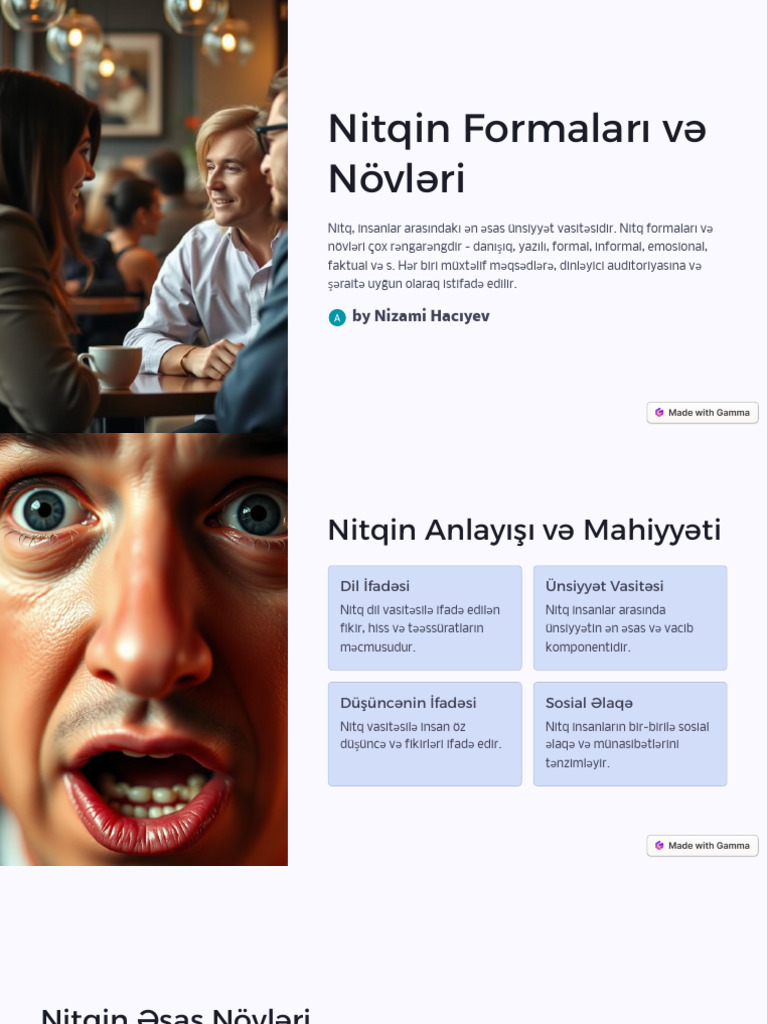 Nitqin Formalari Ve Novleri | PDF
