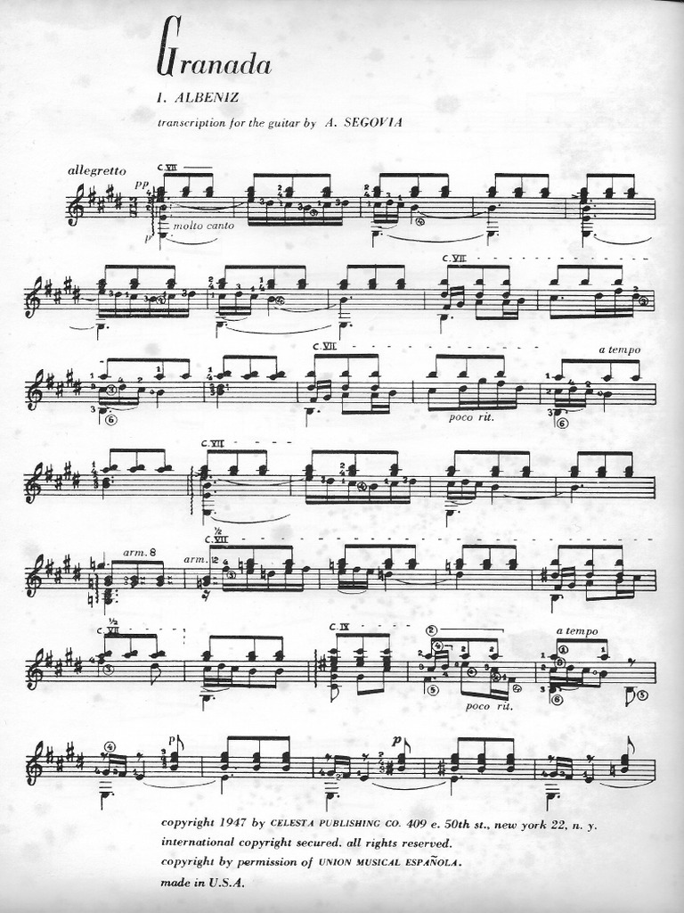 Albeniz Segovia Granada | PDF