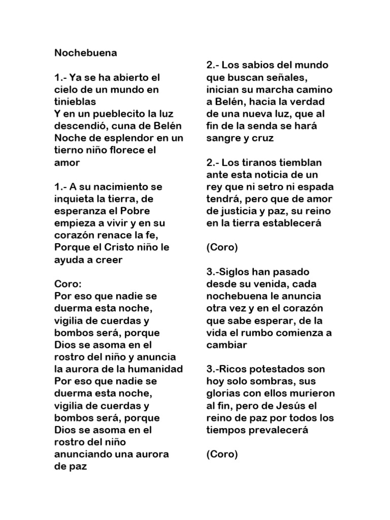 Nochebuena Letra | PDF