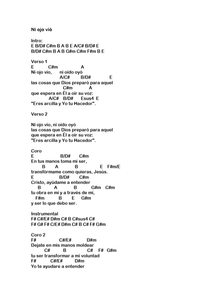 Ni Ojo Vió | PDF