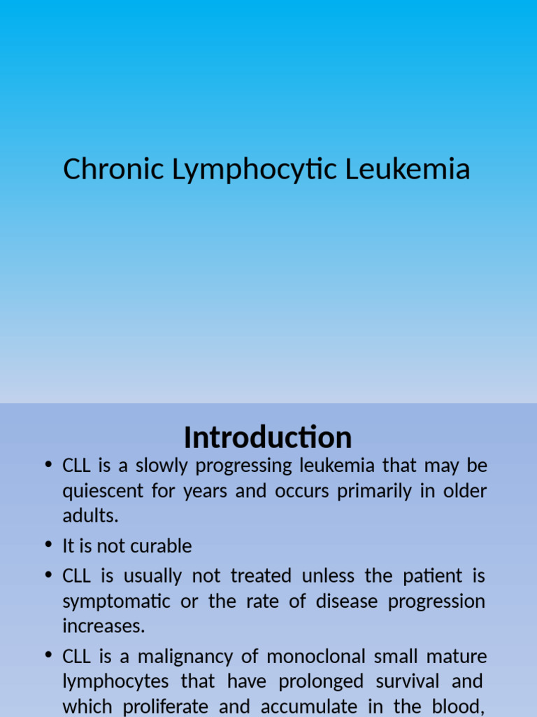 Chronic Lymphocytic Leukemia | PDF | Leukemia | Immunology