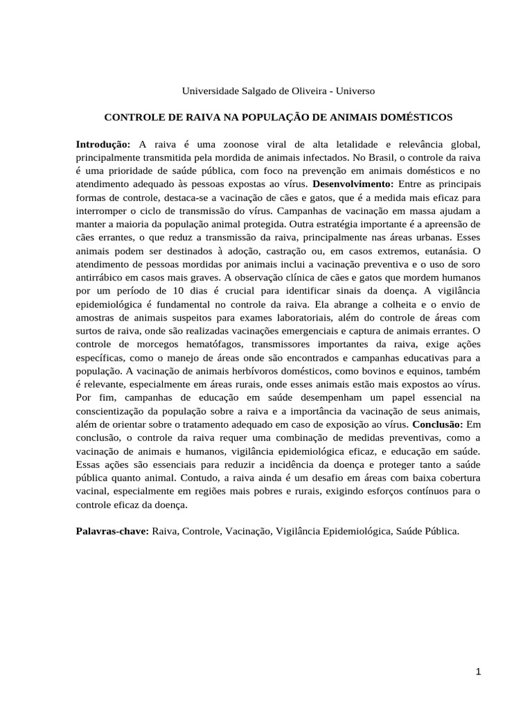 Vt Epidemiologia Pdf Raiva Vírus