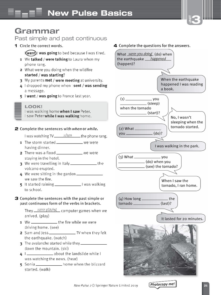 Past Simple And Past Continuous Pdf