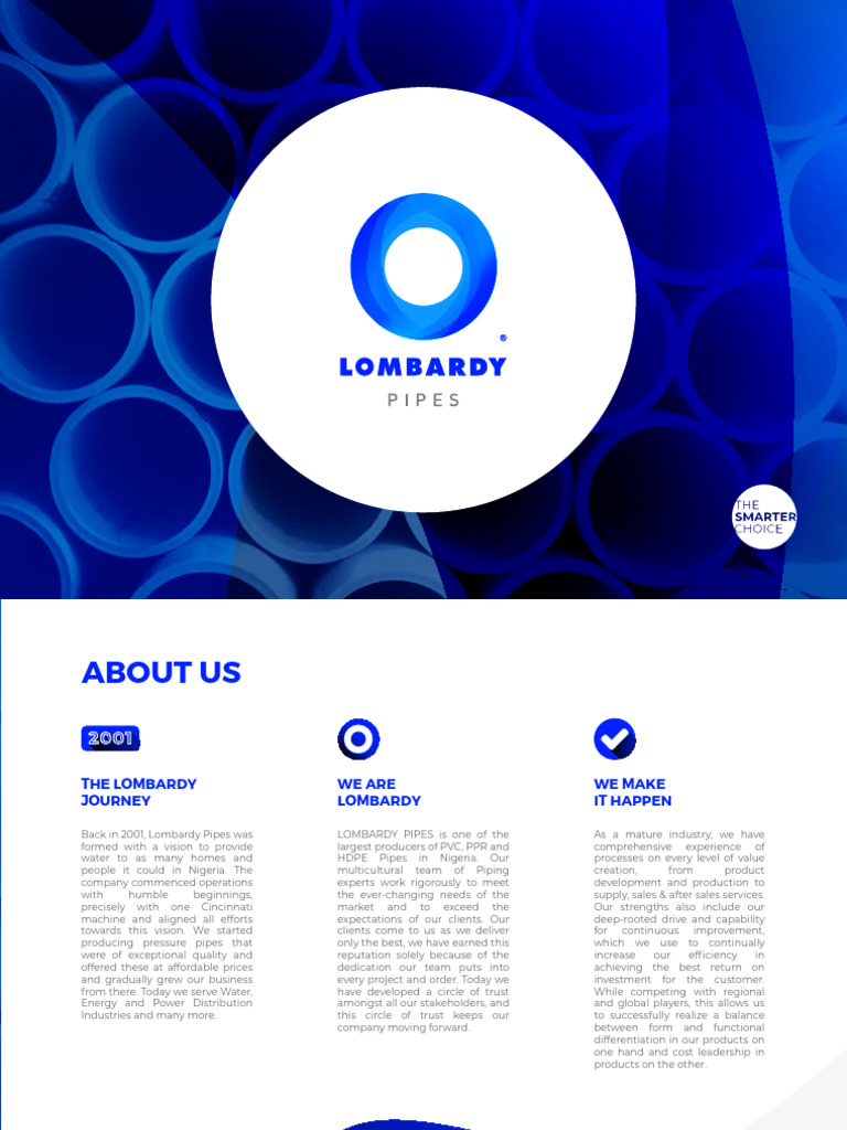 Lombardy Brochure 2019 | PDF | Pipe (Fluid Conveyance) | Polyvinyl Chloride