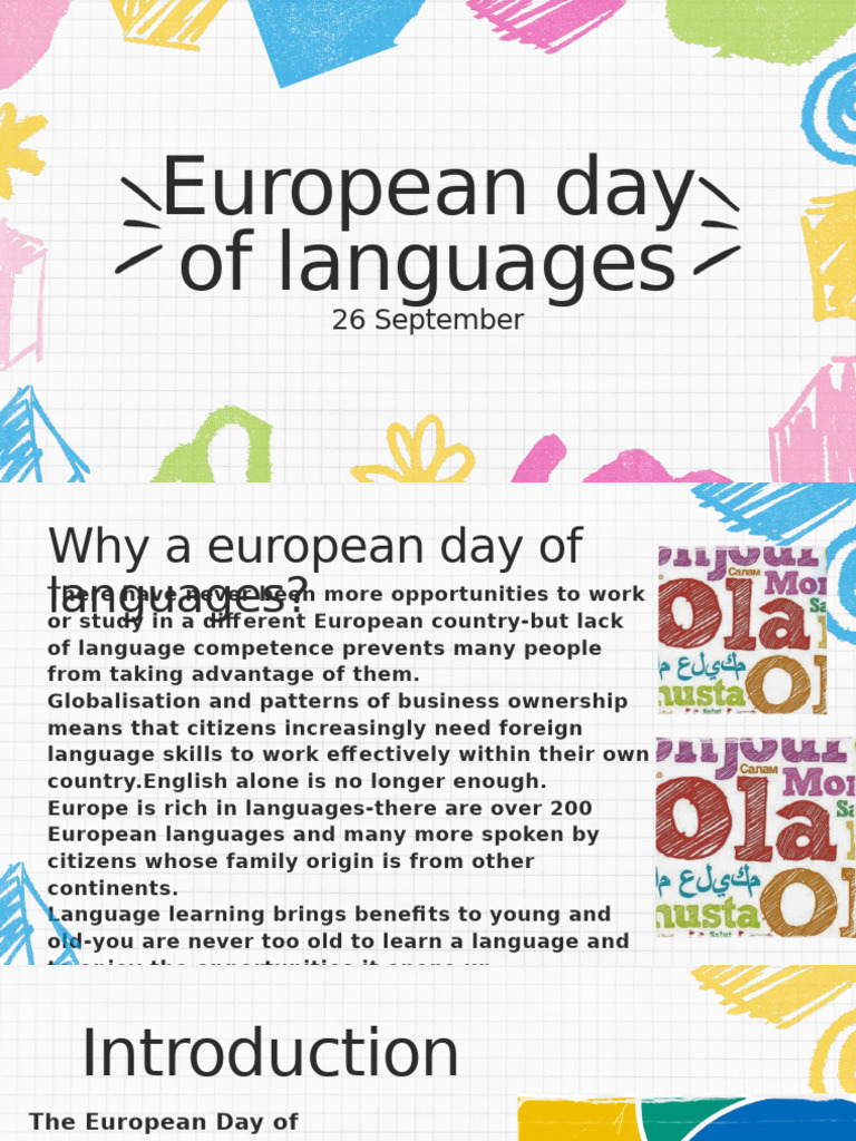 European Dya of Languages | PDF | French Language | English Language
