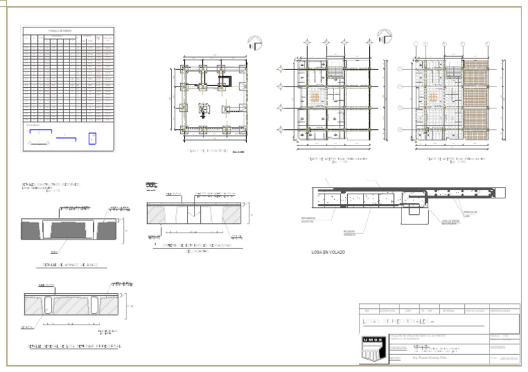 Plano Edificio D.E Pt.2-Planilla de Aceros. Detalles Constructivos | PDF