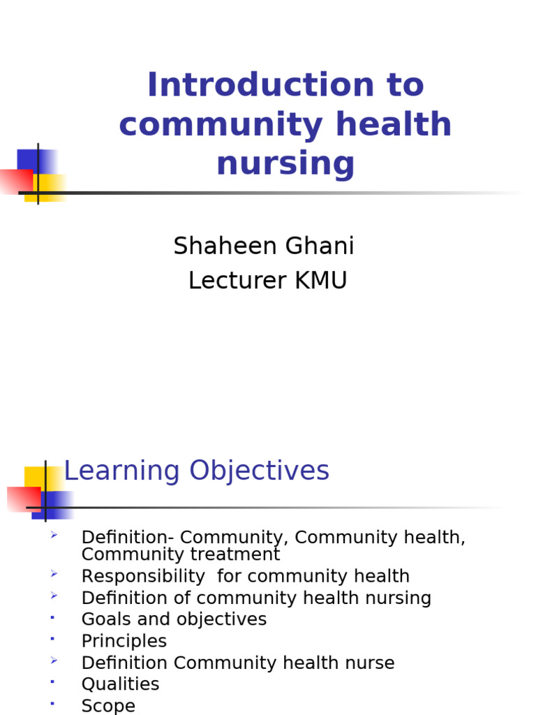 Introduction To Community Health Nursing | PDF | Nursing | Community Introduction To Community Health Nursing | PDF | Nursing | Community
