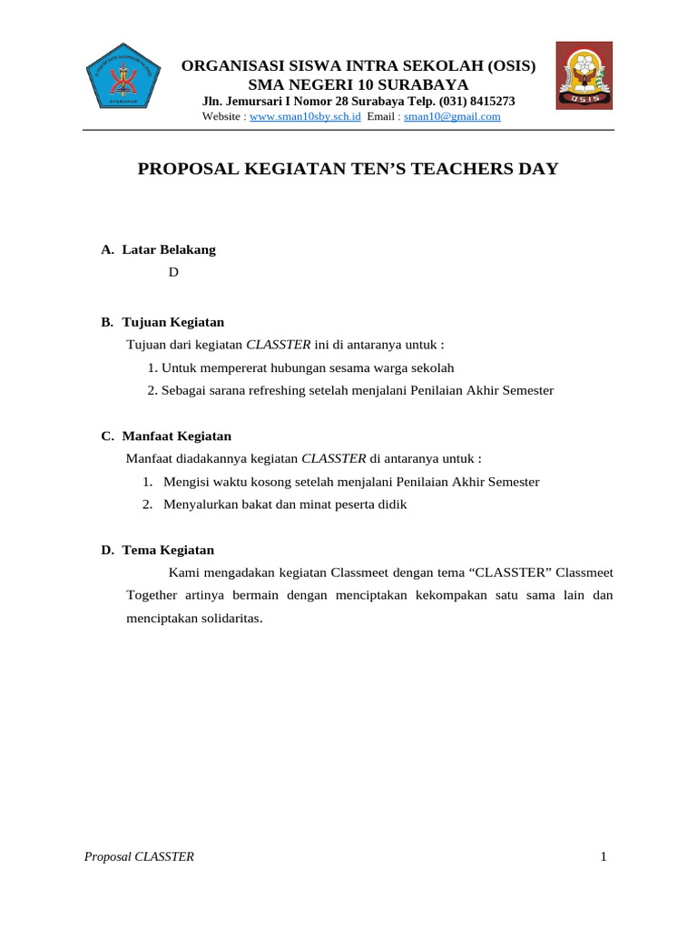 Proposal Classmeet | PDF