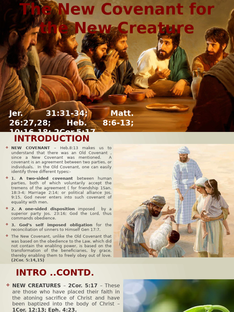 The New Covenant For The New Creature | PDF | Covenant (Biblical) | New ...