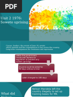 The Soweto Uprising | PDF | Apartheid | Protest