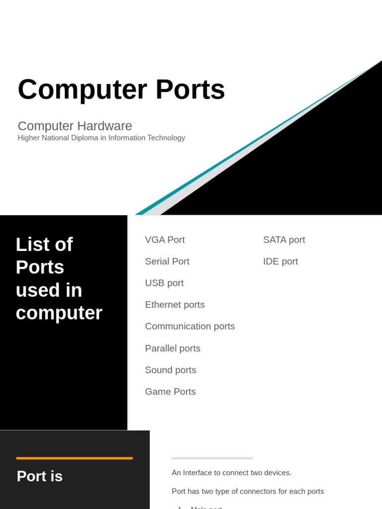 Computer Ports | PDF | Games & Activities | Computers