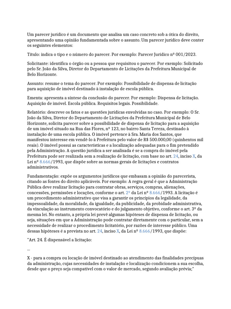 Como Elaborar um Parecer Jurídico | PDF | Esfera pública | Justiça