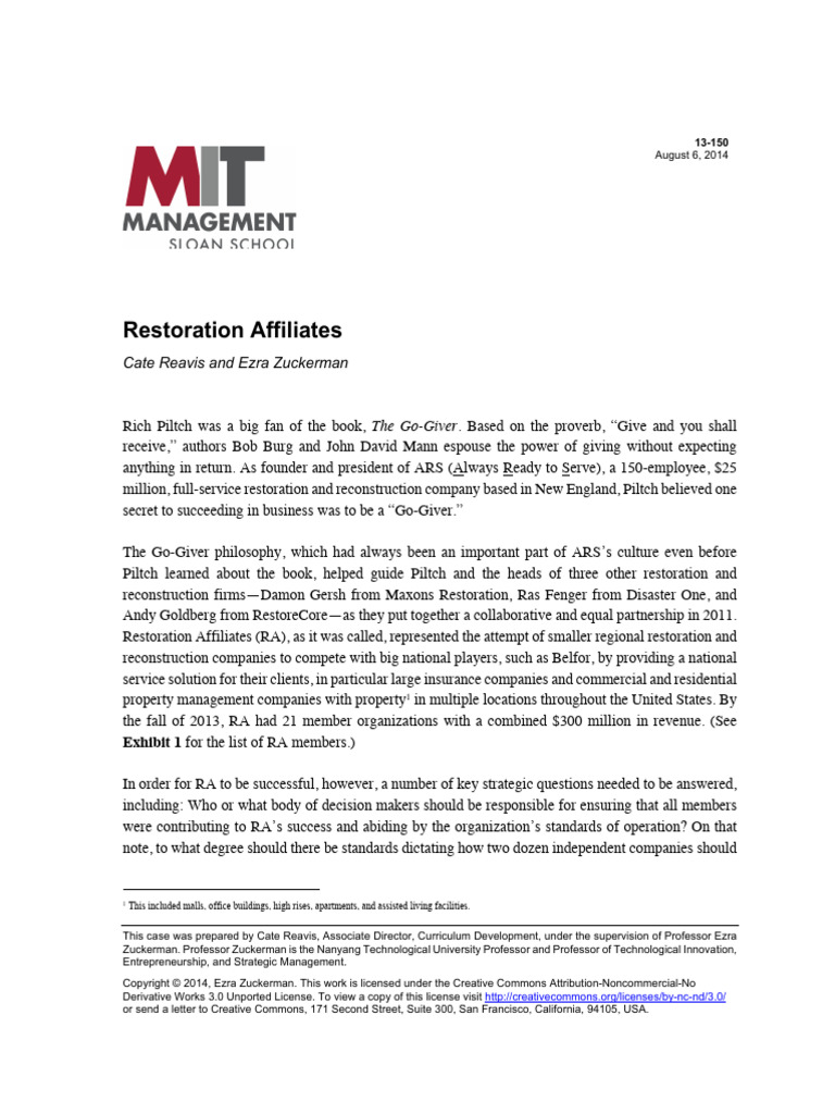 Restoration Affiliates | PDF | Franchising | Insurance