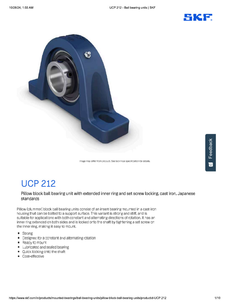 SKF UCP212 | PDF