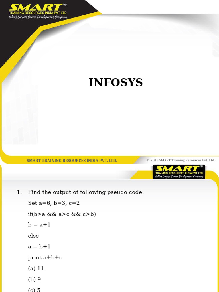 Infosys Pseudocode Pdf Boolean Data Type Computer Science
