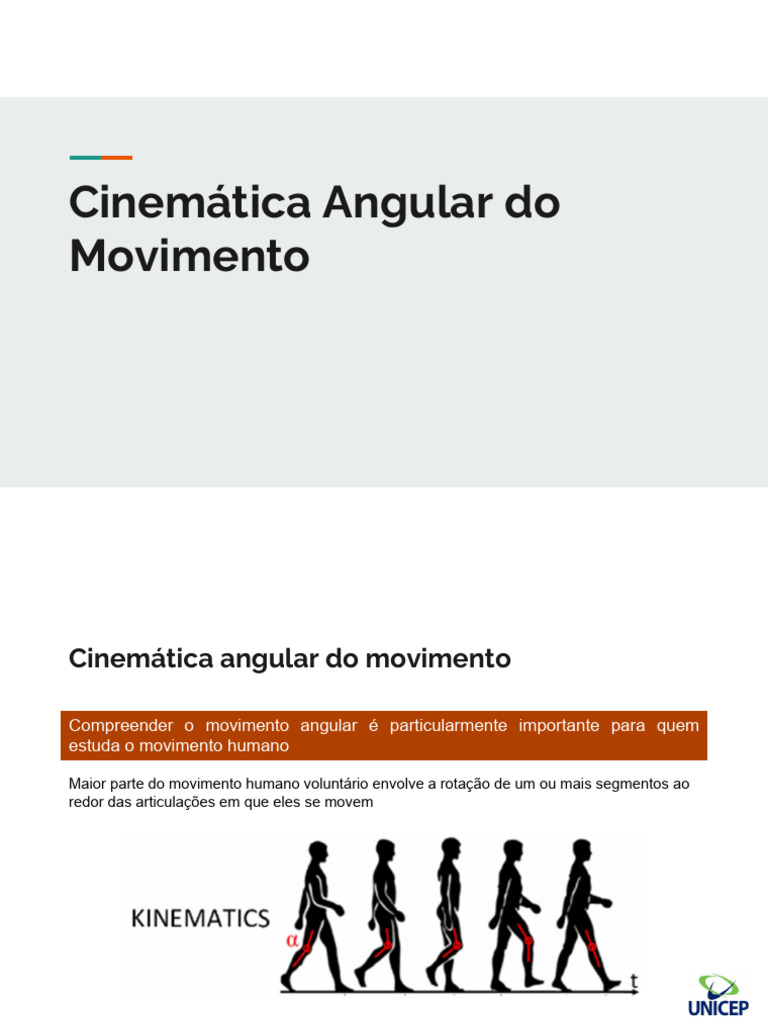 Biomecânica - Aula 8 | PDF | Velocidade | Cinemática