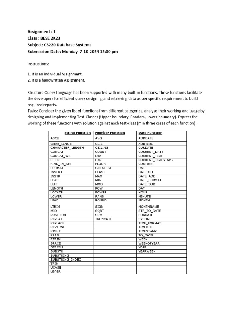 Reference For Single Row Functions | PDF | Computer Programming | Computing