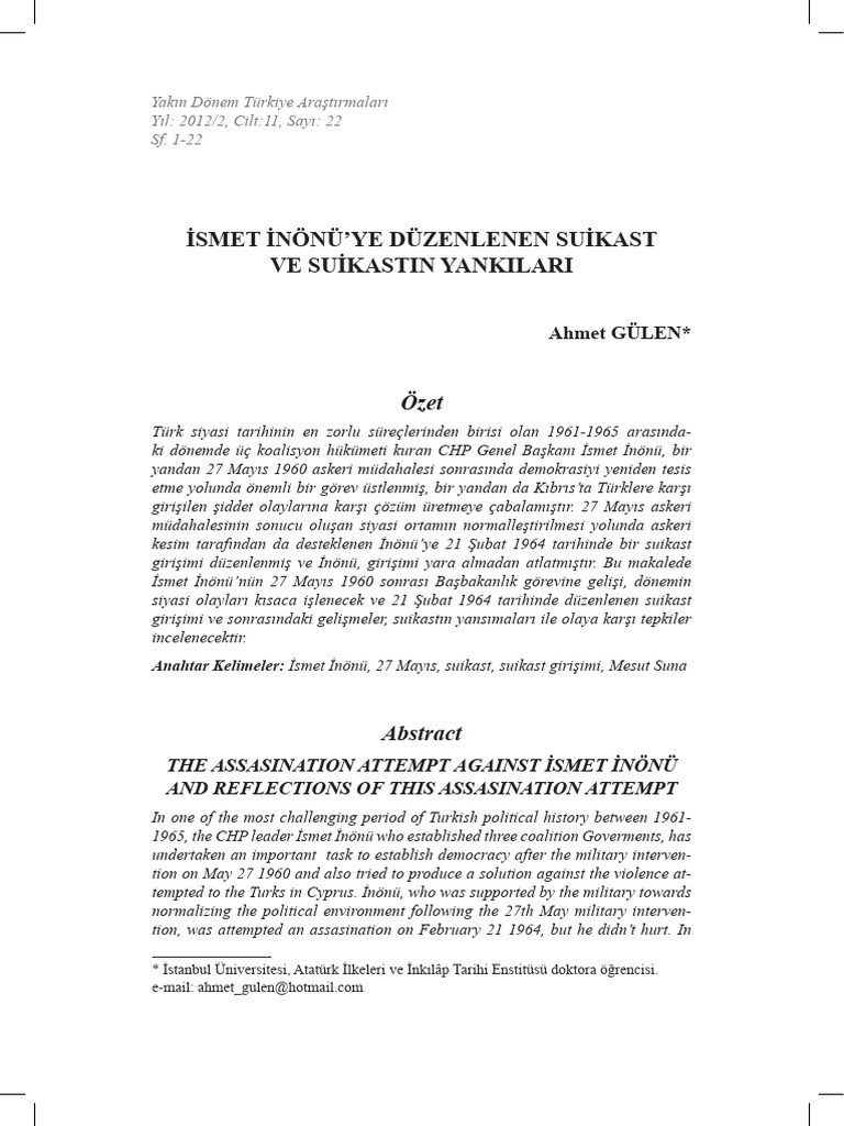 Smet - N - N - 'Ye D - Zenlenen Suikast Ve Suikast - N Yank - Lar - (#10791) - 9985 | PDF