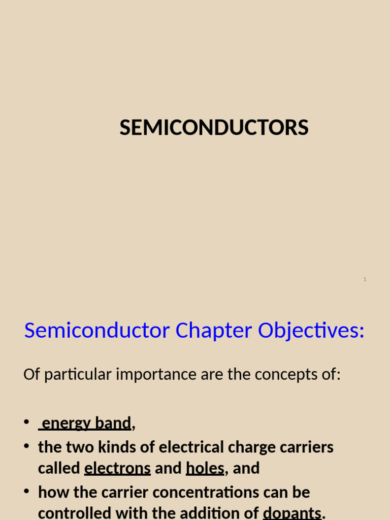 Semiconductors | PDF | Doping (Semiconductor) | Semiconductors