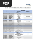 June Exam Time Table 2025 | PDF