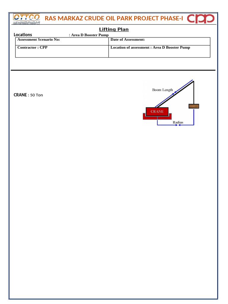50 T Lifting Plan For FCV | PDF | Home & Garden | Science & Mathematics