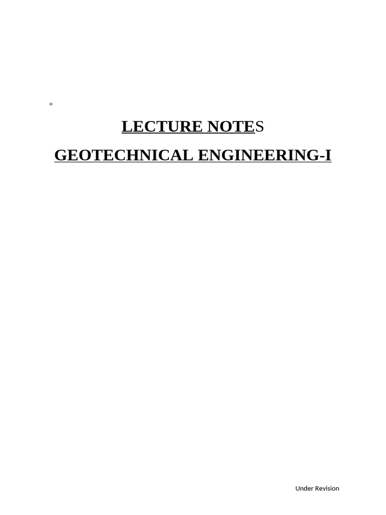 Geotechnical Enginnering Lectures | PDF | Rock (Geology) | Soil Mechanics