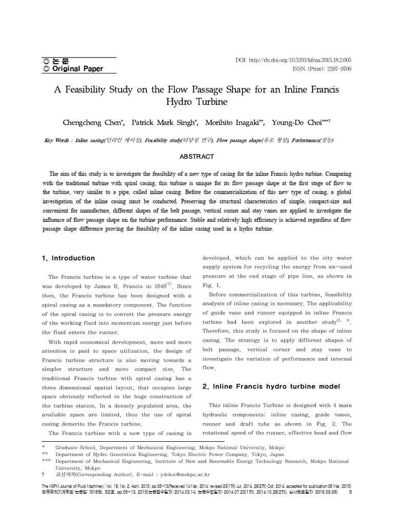 A Feasibility Study On The Flow Passage | PDF | Turbine | Computational ...