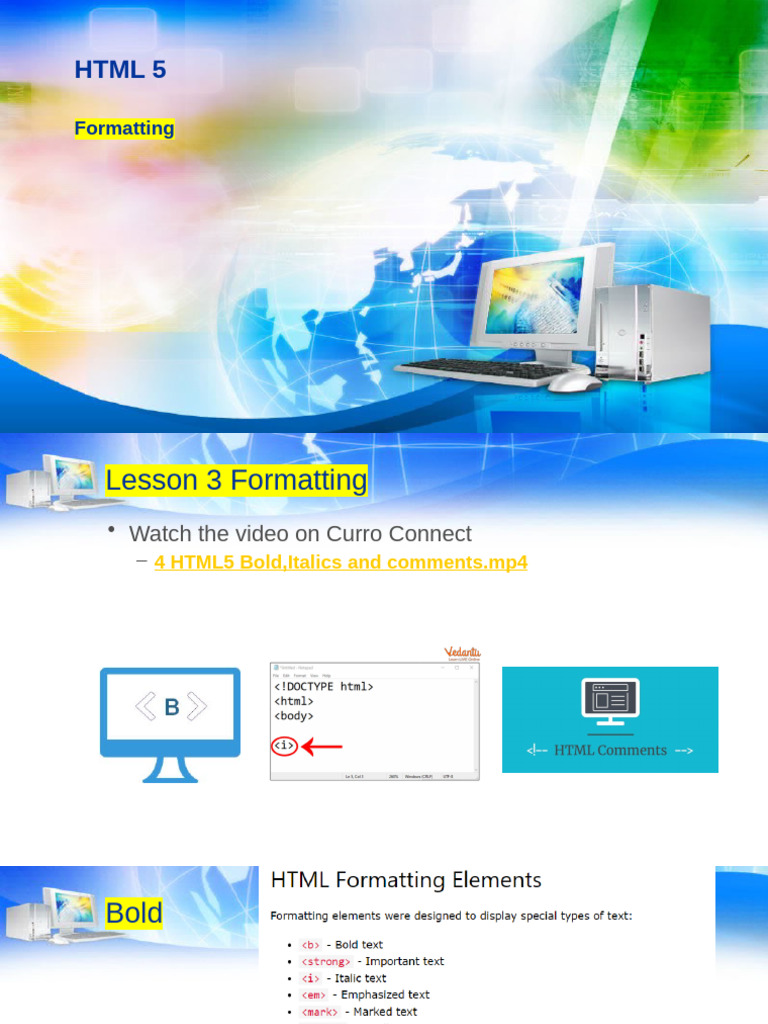 Lesson 3 - Formatting | PDF | Computers