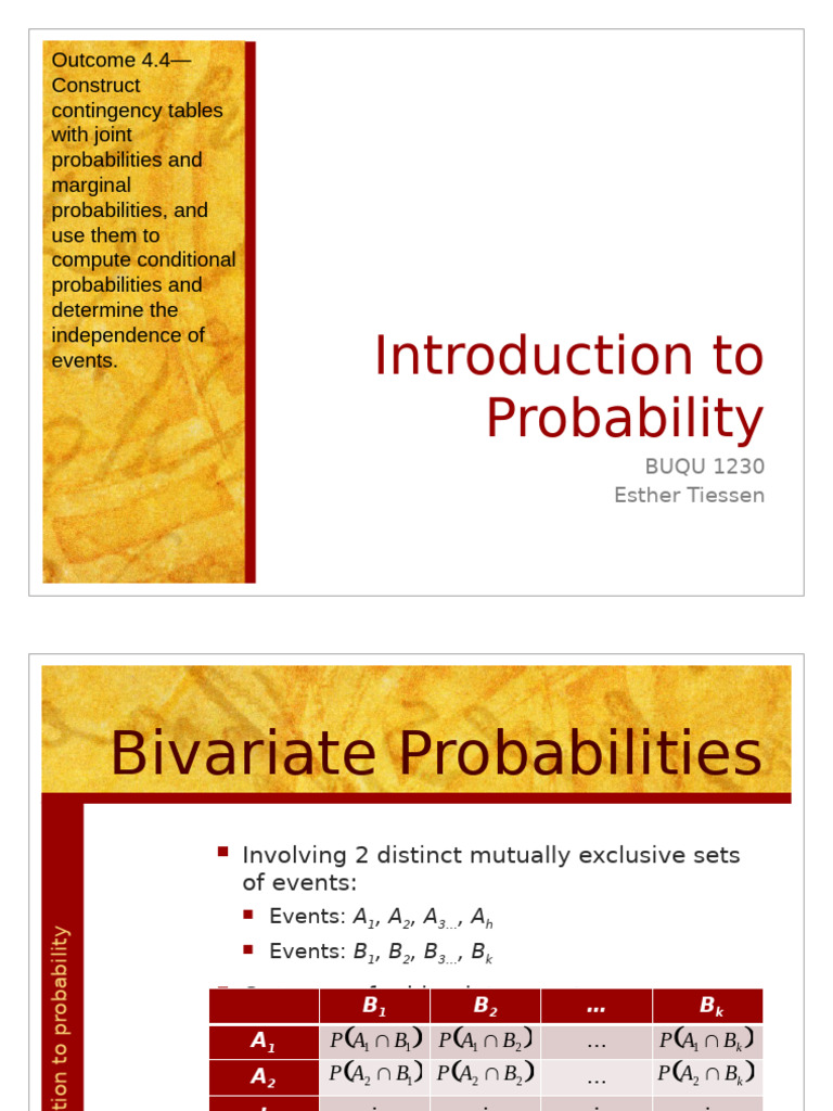 4.4 Joint Probability | PDF | Probability | Probability Theory