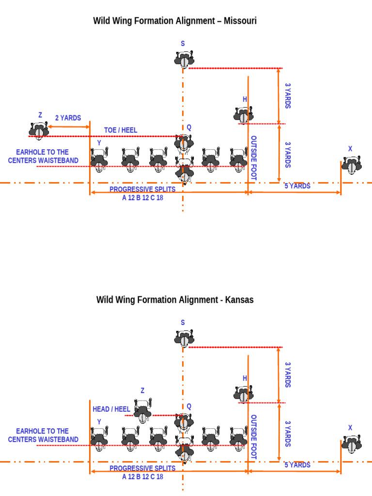Wild Wing Formation Alignment Guide | PDF | Foot | Quarterback