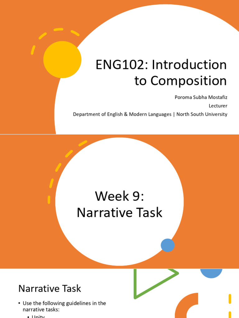 ENG102 - Narrative Task | PDF | Verb | Linguistics