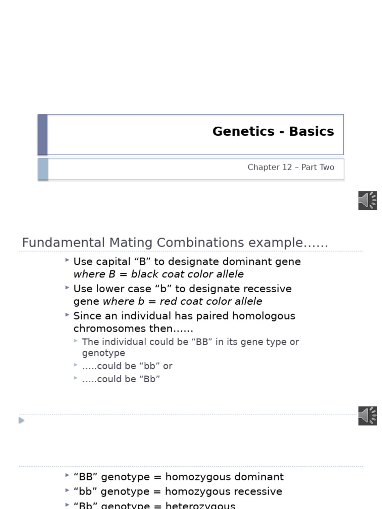 Chapter 12 Genetics - Basics Part Two Fall 2024 | PDF