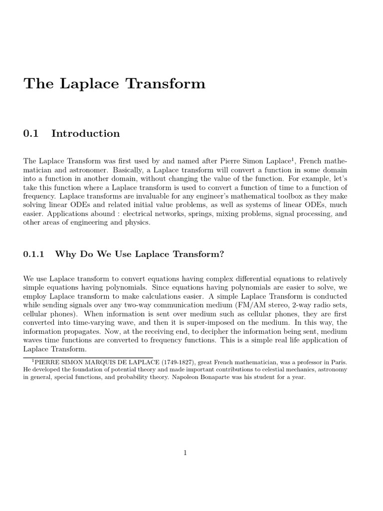 Mathematics 2 Chapter 4 | PDF | Laplace Transform | Ordinary Differential Equation
