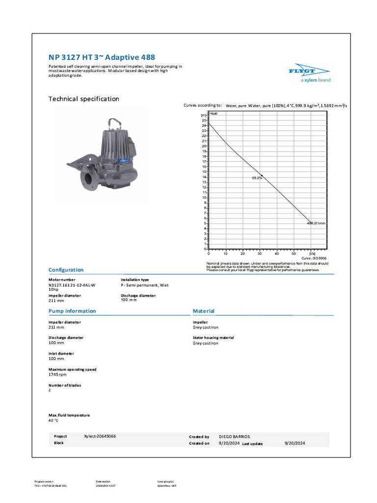 NP 3127 HT 3 Adaptive 488 | PDF | Electric Motor | Power (Physics)