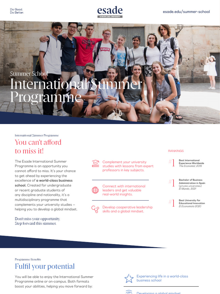 ESADE SummerSchool International Summer Programme | PDF | Art