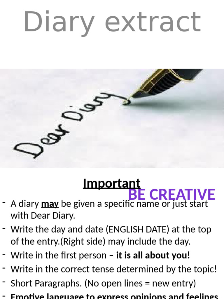 Diary Entry | PDF | Language Arts & Discipline