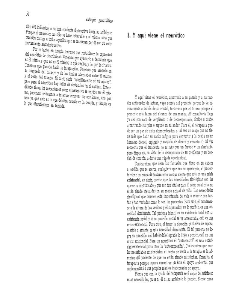 Fritz Perls Y Aquí Viene El Neurótico | PDF | Latin Script | Graphemes