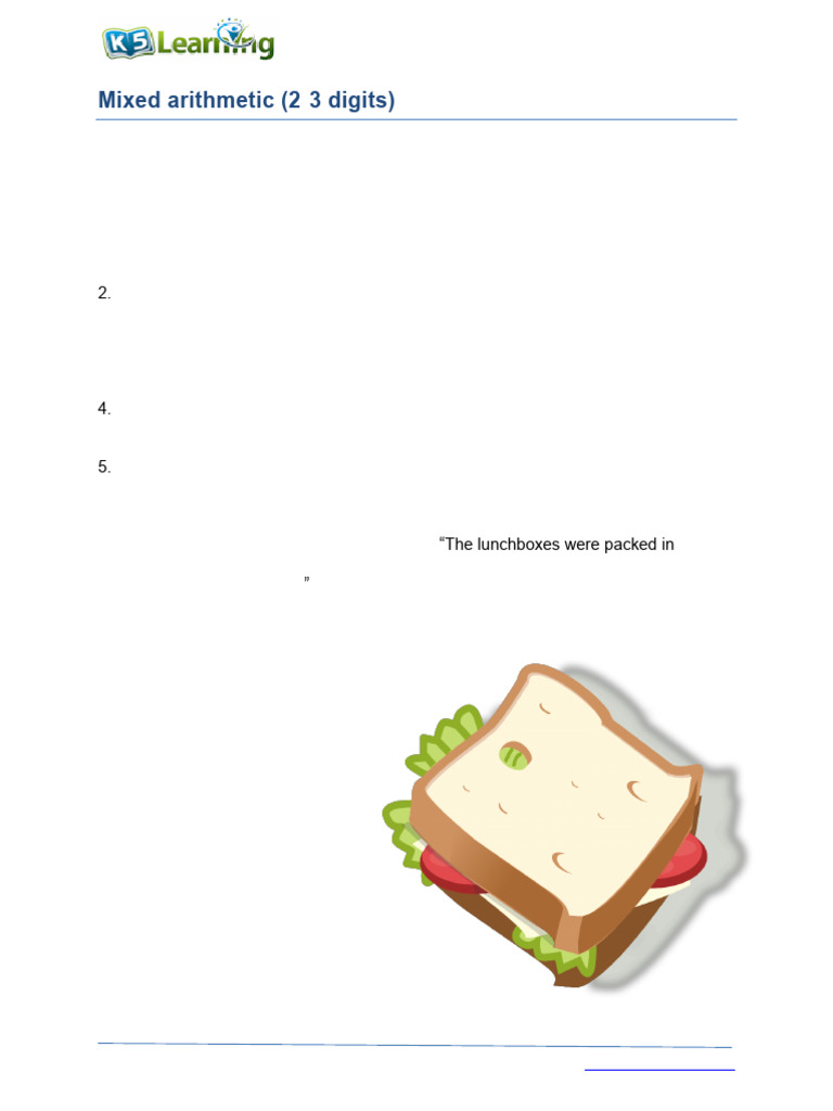 Grade 3 Mixed Arithmetic Word Problems | PDF