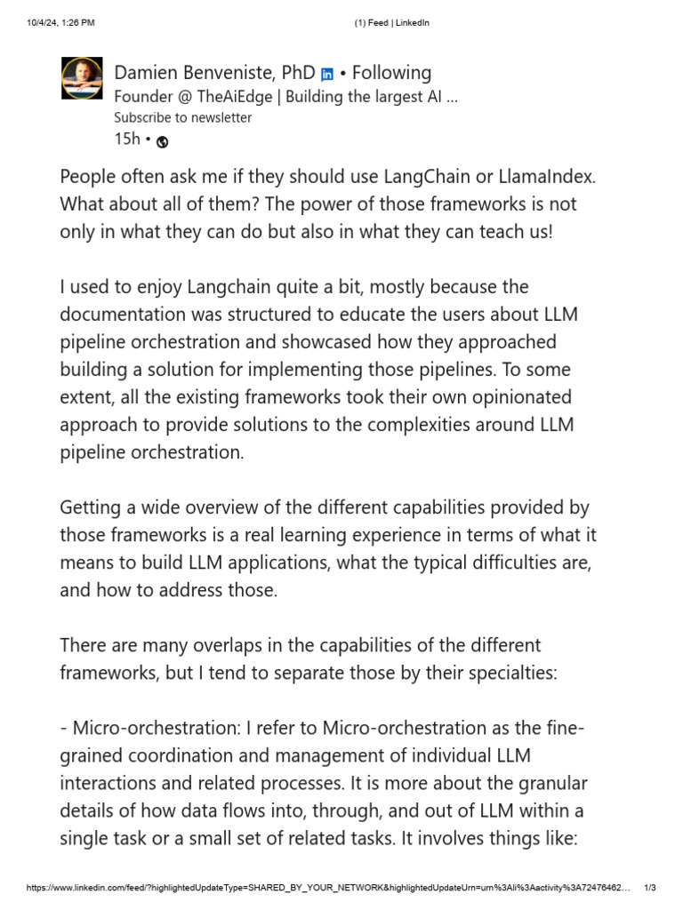LLM Orchestration Frameworks Overview | PDF | Artificial Intelligence ...