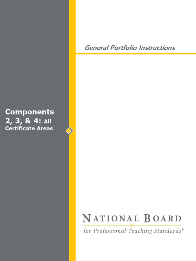 General Portfolio Instructions 1.1 | PDF | Rubric (Academic) | Teachers