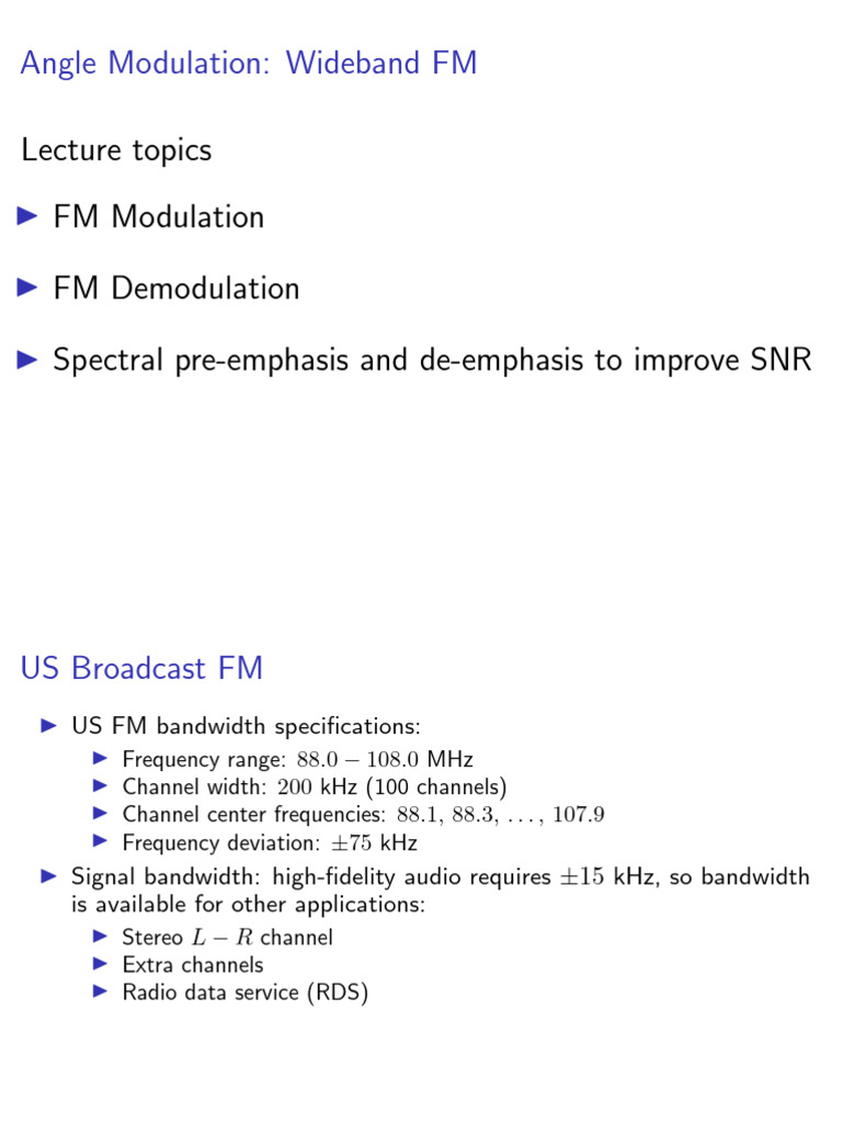 L AngleModulationPart3 | PDF | Frequency Modulation | Detector (Radio)
