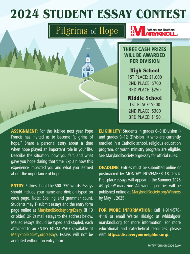 2024 Essay Contest Flyer | PDF