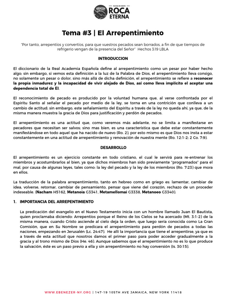El Arrepentimiento en la Biblia | PDF | Pecado | Creencia religiosa y ...